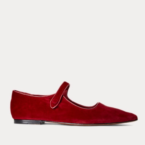 Ralph Lauren | Shoes | New Ralph Lauren Red Velvet Elegant Style ...